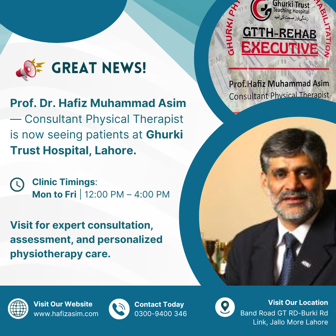 Prof. Dr. Hafiz Muhammad Asim Now Available at Ghurki Trust Teaching ...